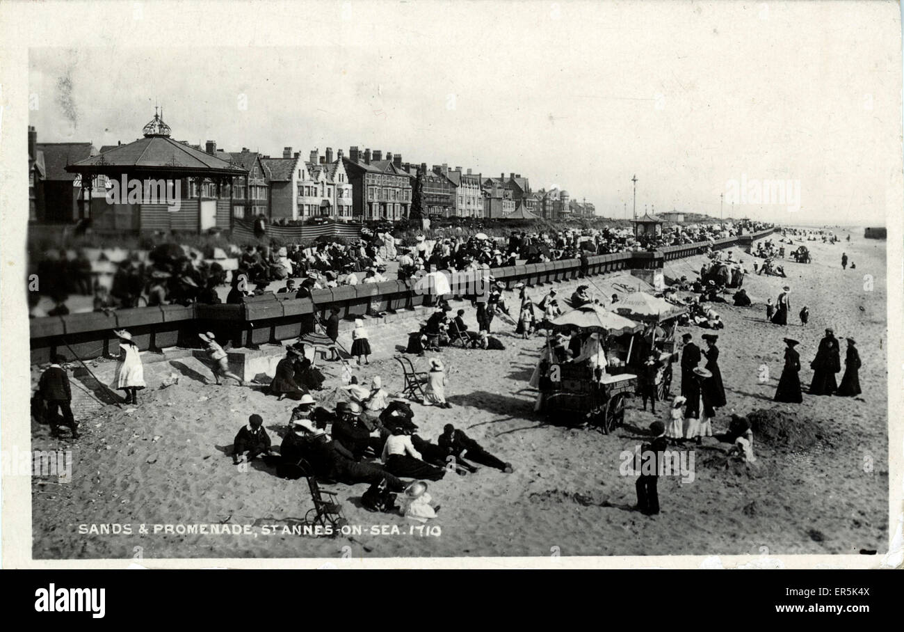 Sands & Promenade, St Annes on Sea, Lytham, England Stock Photo - Alamy