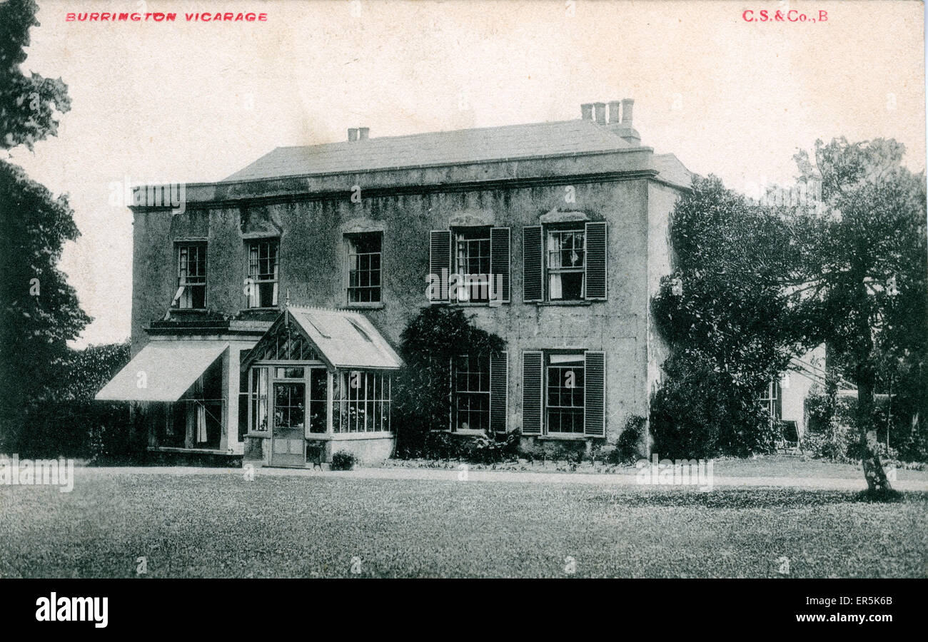 The Vicarage, Burrington, Blagdon, England Stock Photo - Alamy