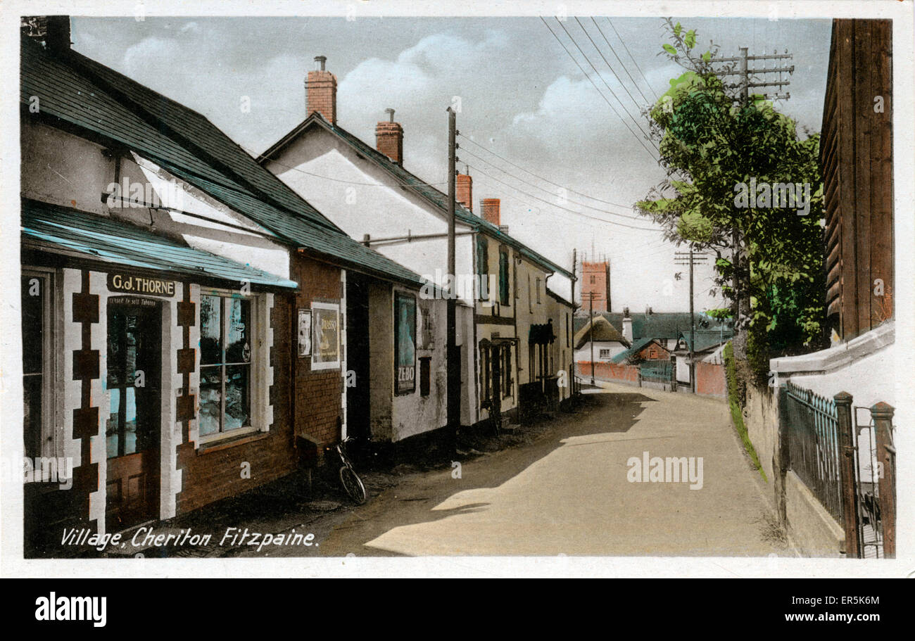 The Village, Cheriton Fitzpaine, Crediton, England Stock Photo - Alamy