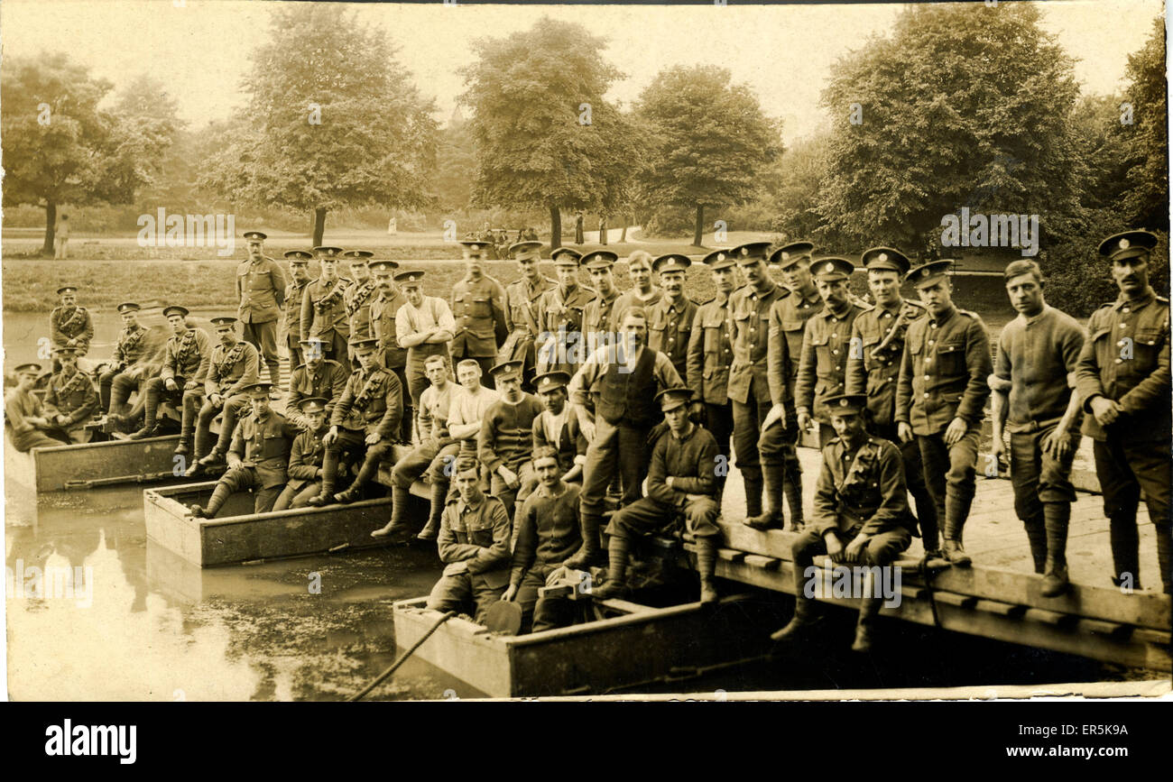 World War One Soldiers and Pontoon, England Stock Photo - Alamy