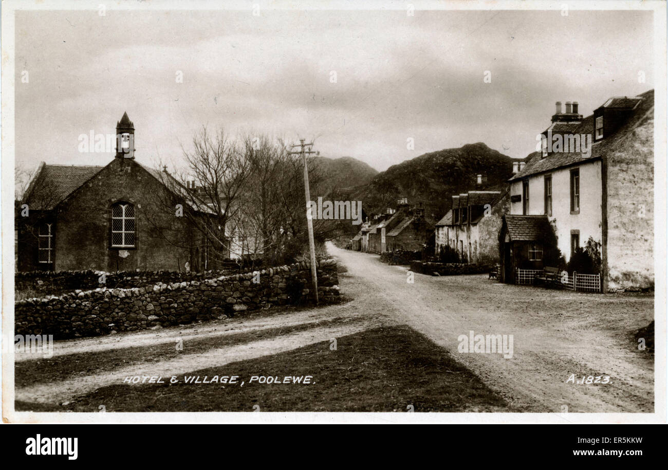 Hotel & Village, Poolewe, Loch Ewe, Highland (Scotland Stock Photo - Alamy