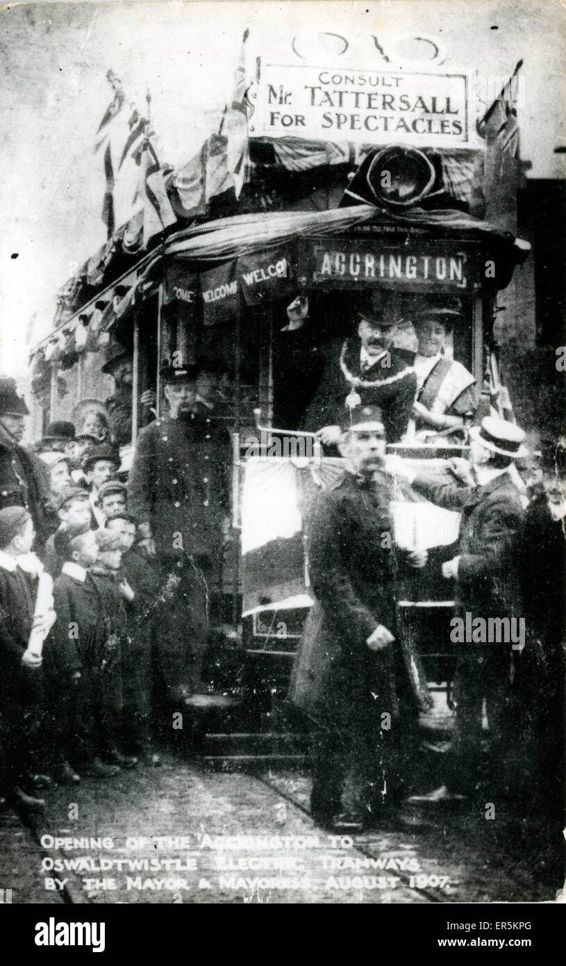 Opening of Accrington to Oswaldtwistle Tramway, Accrington Stock Photo ...