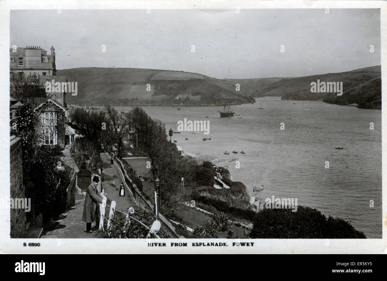 The Esplanade & River, Fowey, England Stock Photo - Alamy