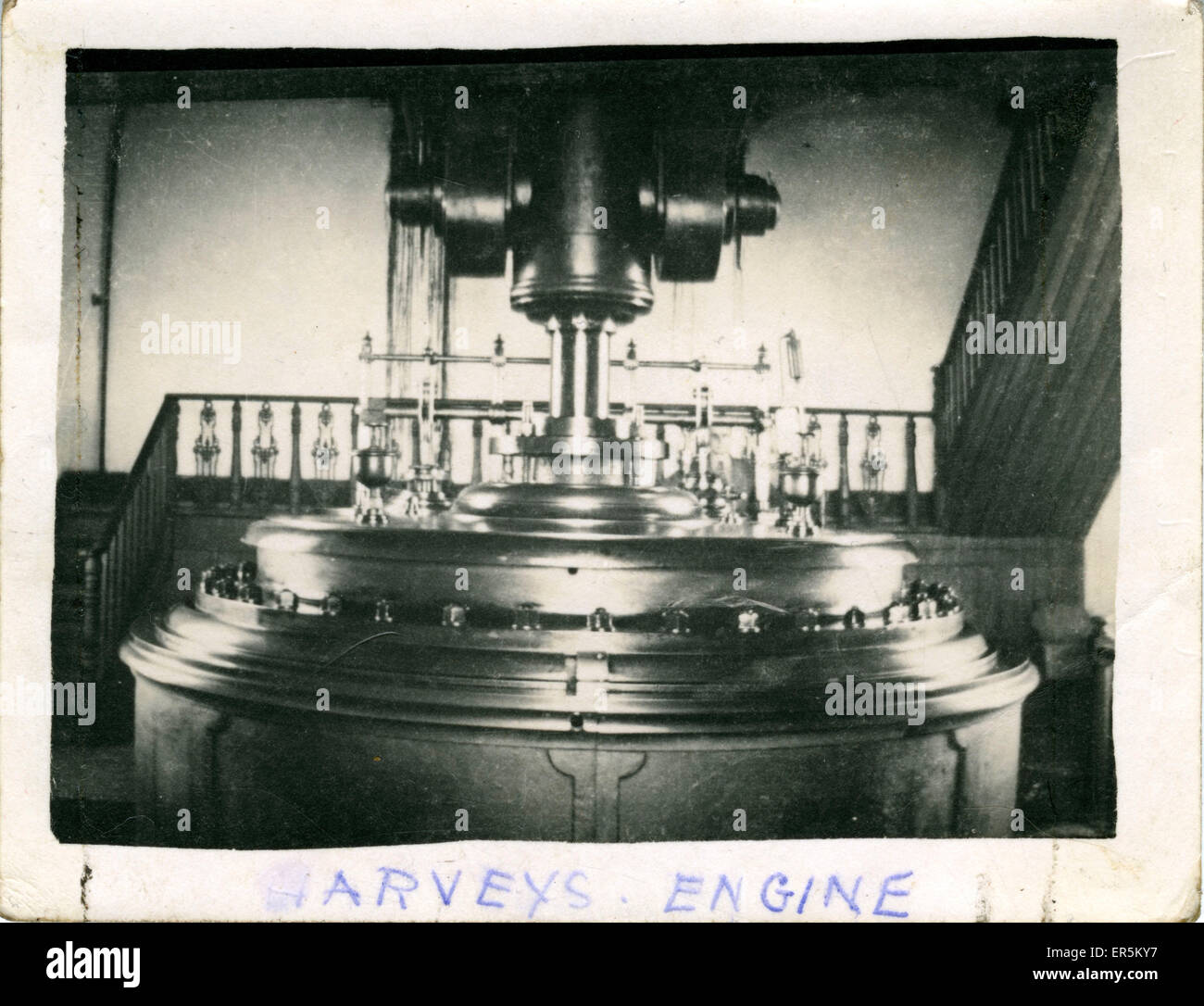 Interior Harvey's Engine House, East Pool Mine, Pool Stock Photo - Alamy