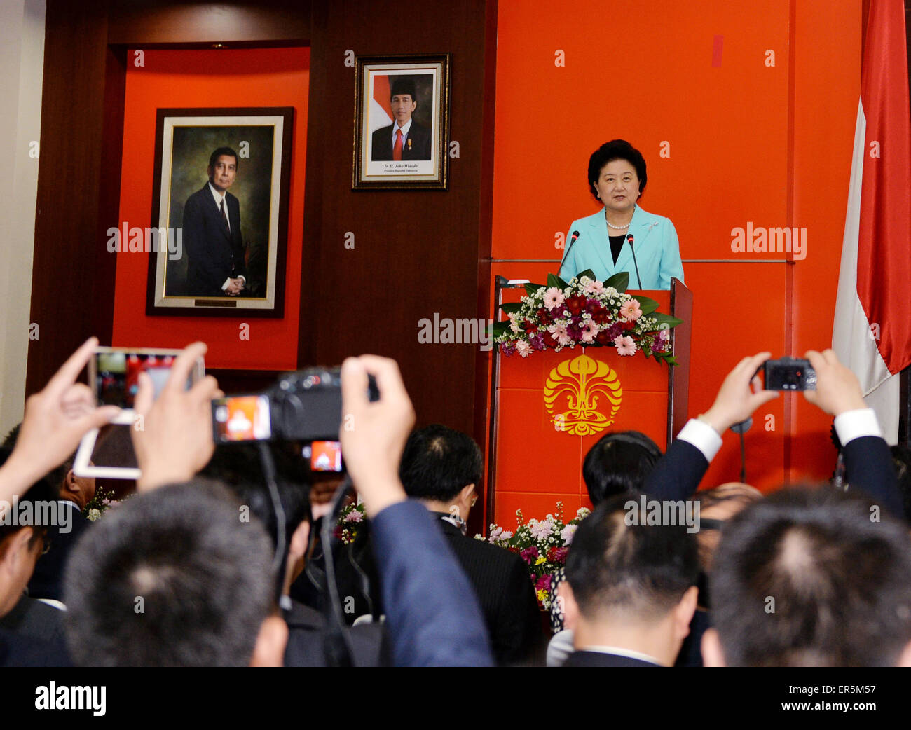 Jakarta, Indonesia. 27th May, 2015. Visiting Chinese Vice Premier Liu ...