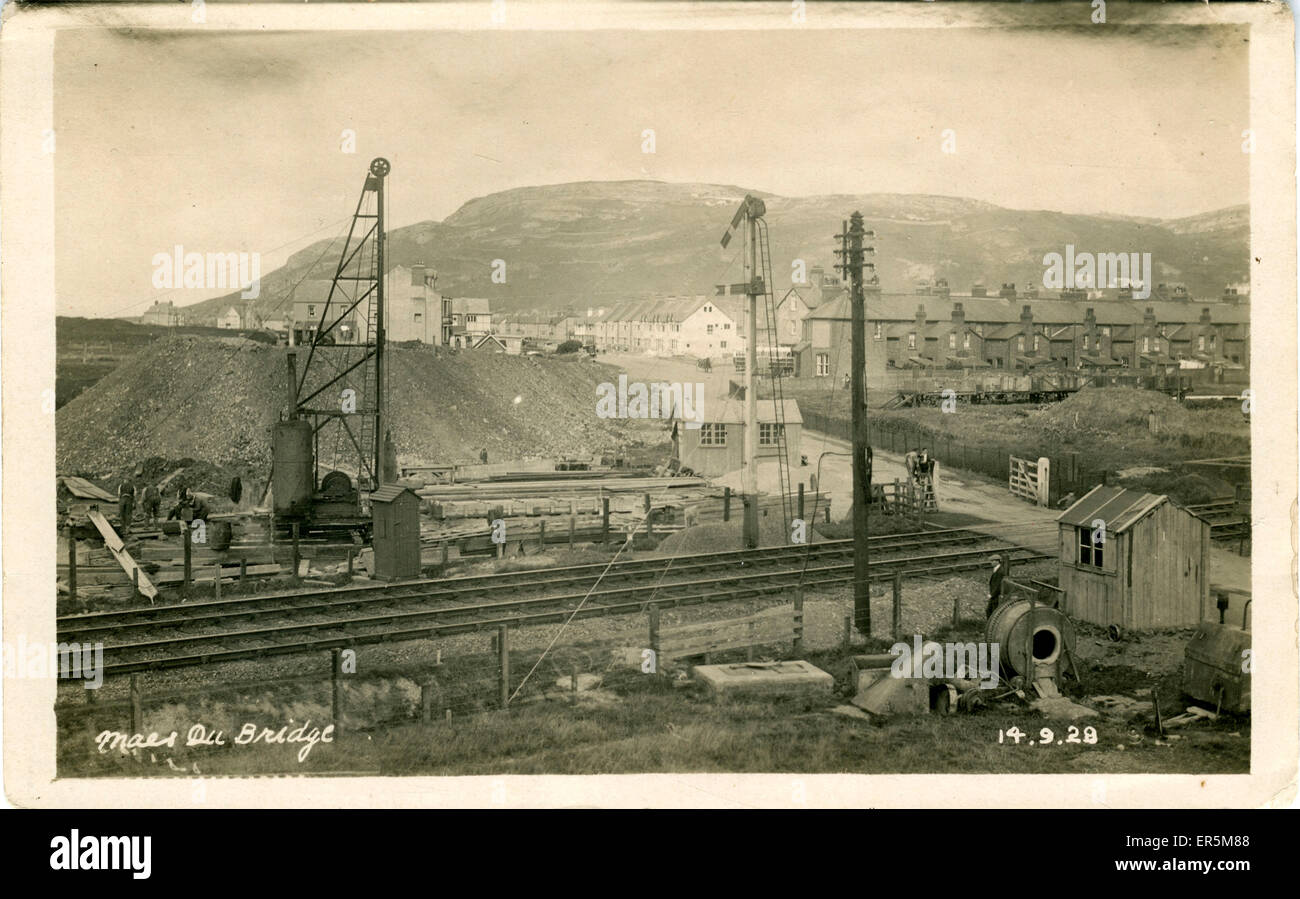 Construction Work at Maesdu Bridge (Level Crossing), Llandud Stock ...