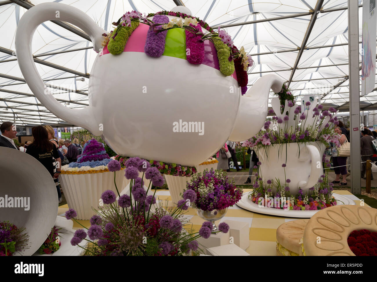 'Time for Tea' by Interflora display at the Great Pavillon at the RHS ...