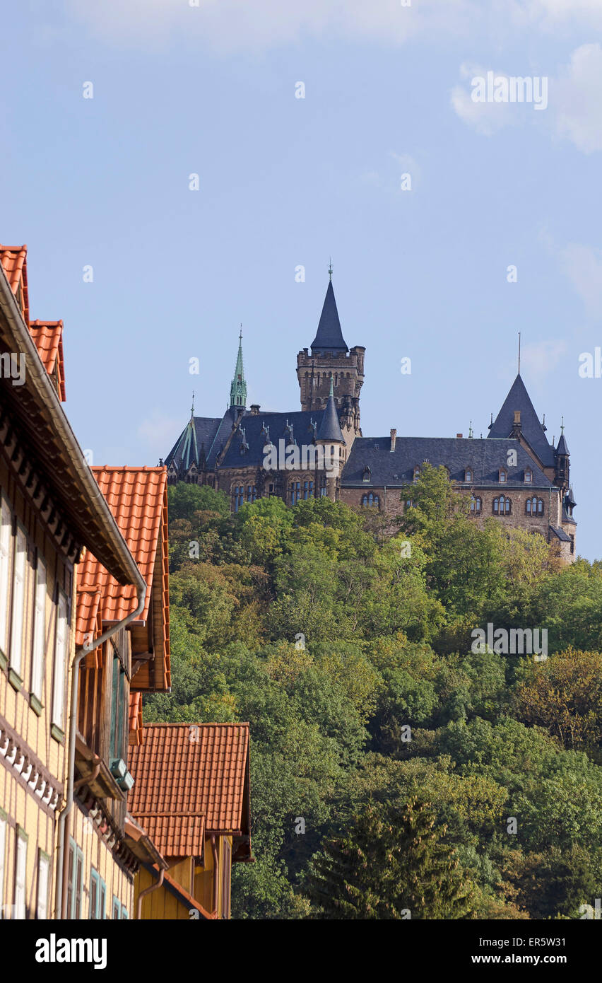 Wernigerode castle, Harz, Saxony-Anhalt, Germany, Europe Stock Photo ...