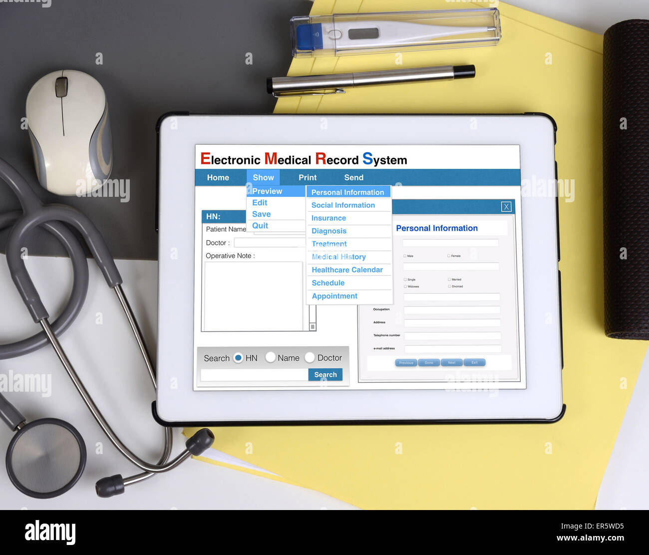 Electronic Medical Records Tablet