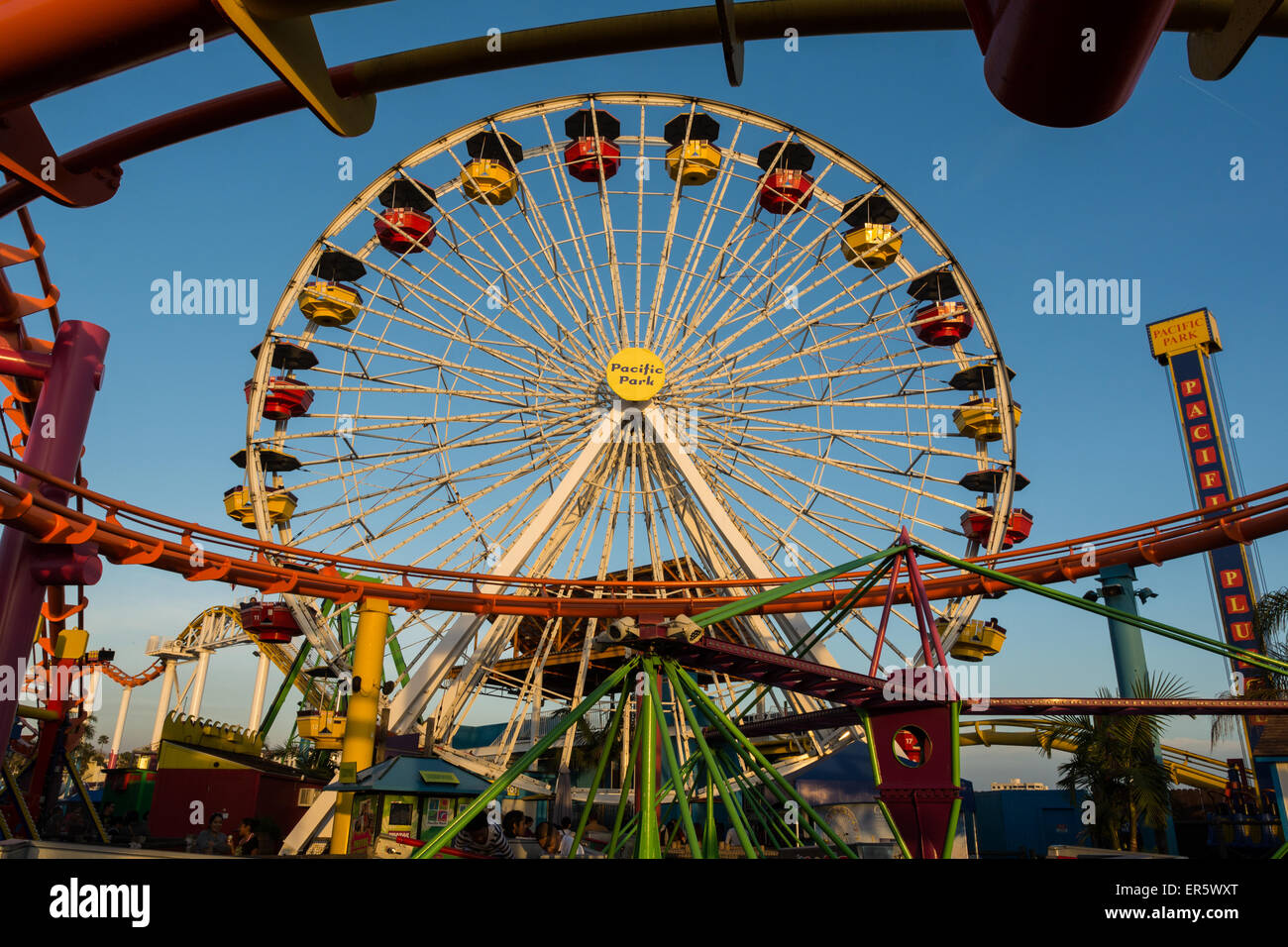 Amusement park ferris wheel roller coaster hi-res stock photography and ...