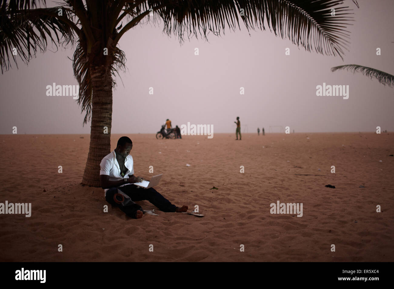Sitting Under Palm Tree