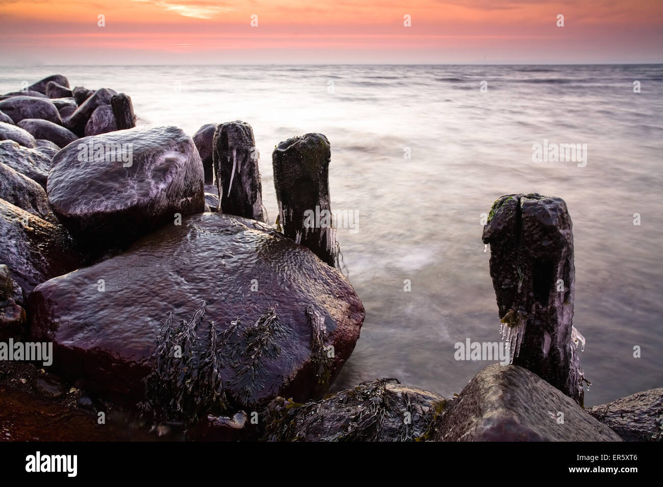 Rock groynes hi-res stock photography and images - Alamy