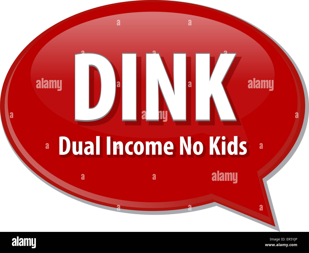word speech bubble illustration of business acronym term DINK Dual ...