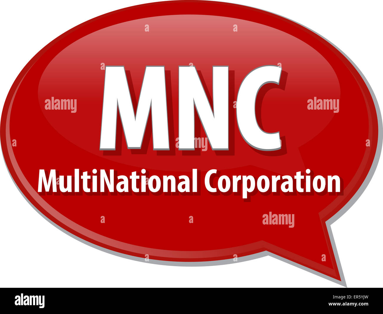 word speech bubble illustration of business acronym term MNC ...