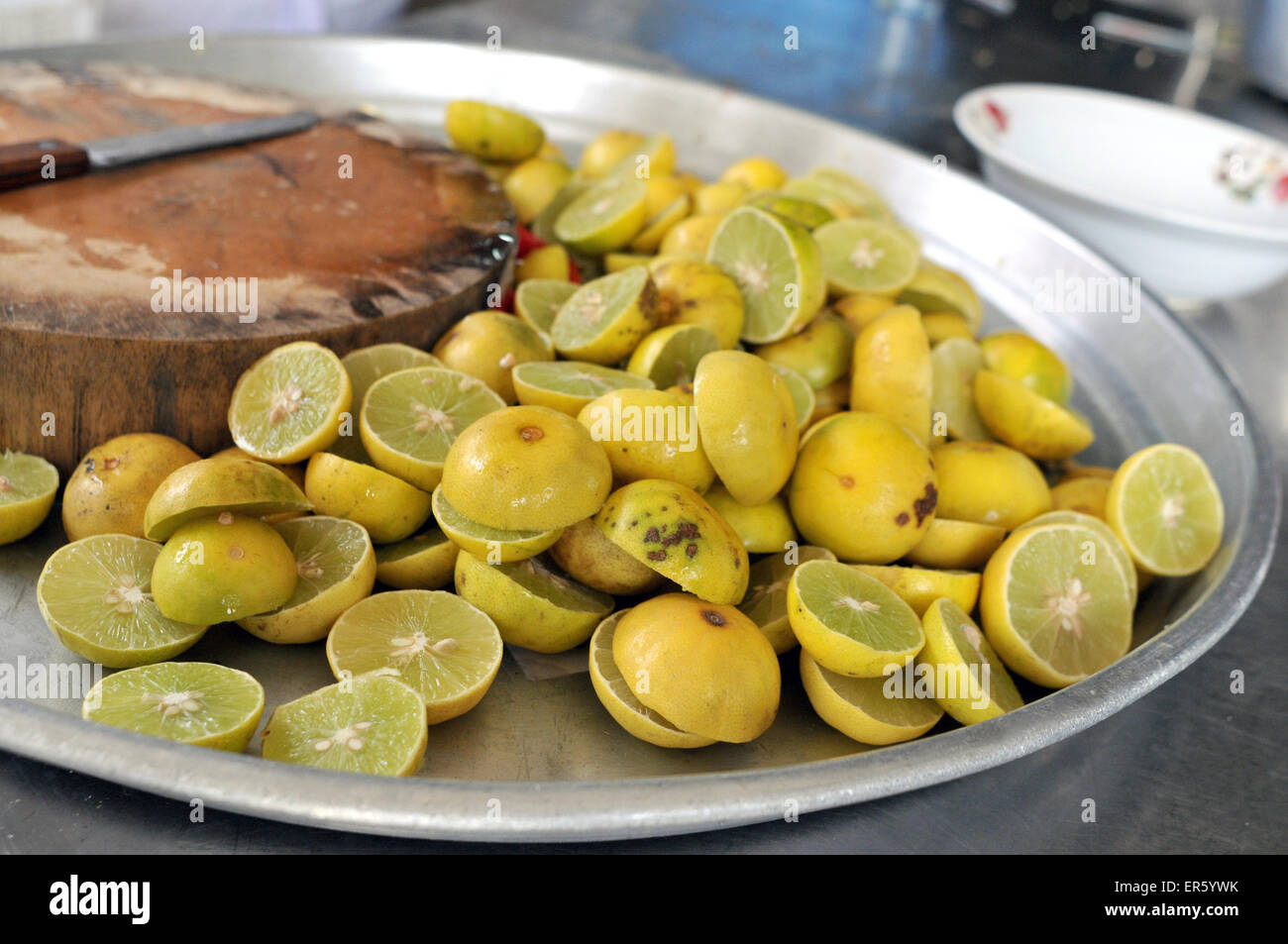 Cutted lemon at Temple in Bangkok, Thailand Stock Photo - Alamy