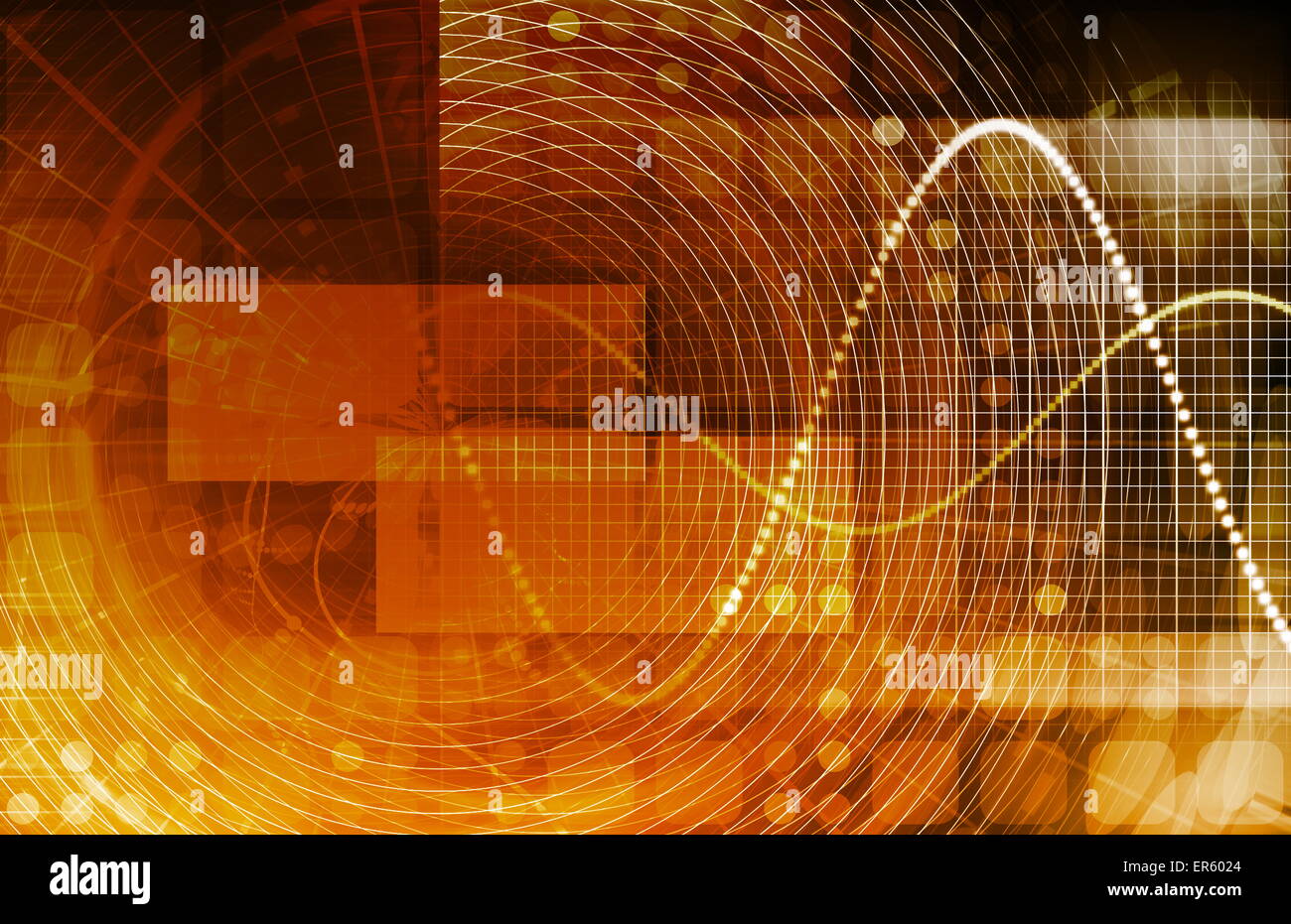 Communication Technology with Moving Data in Art Stock Photo - Alamy