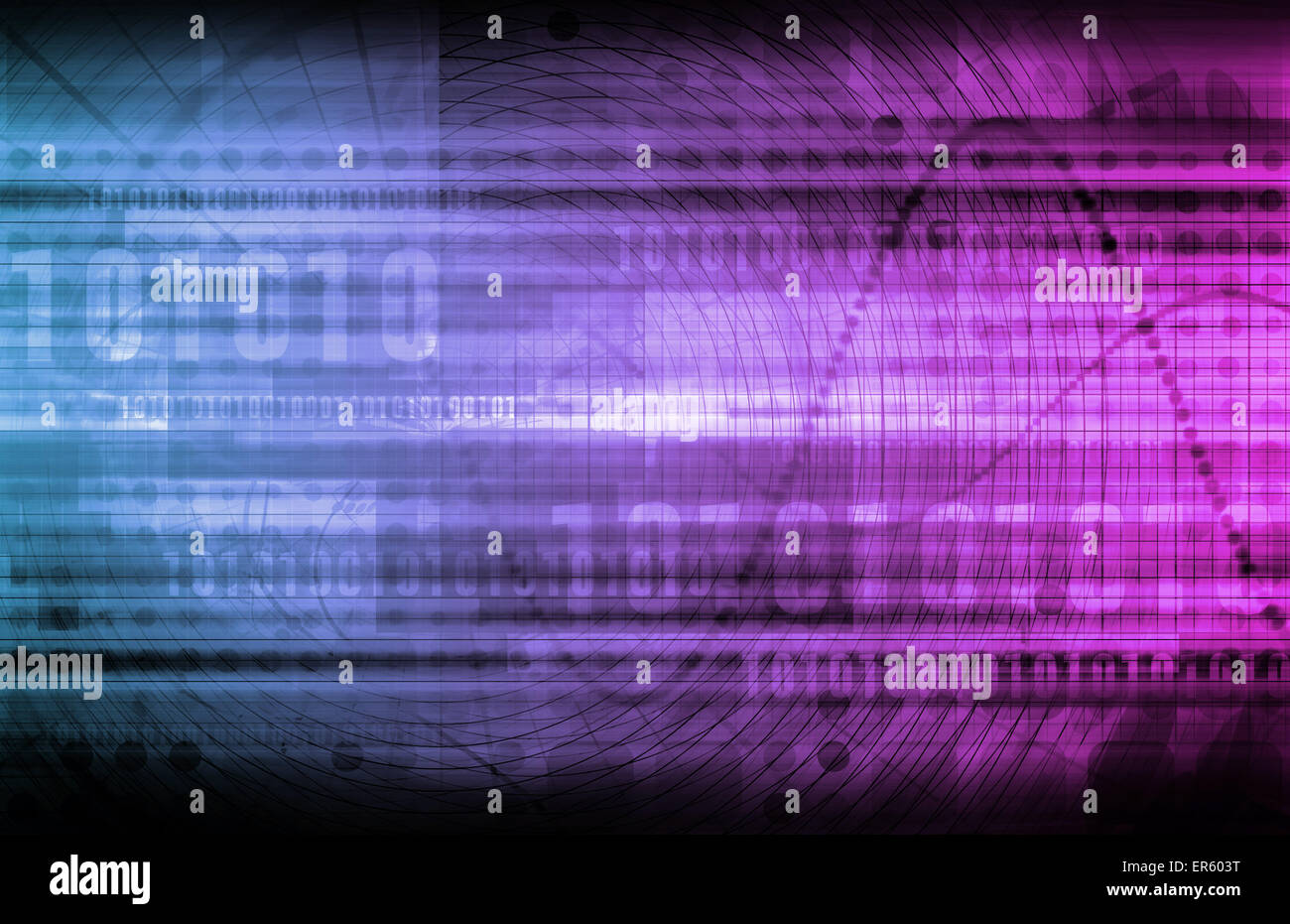 Internet Technology and a Global Network System Art Stock Photo - Alamy