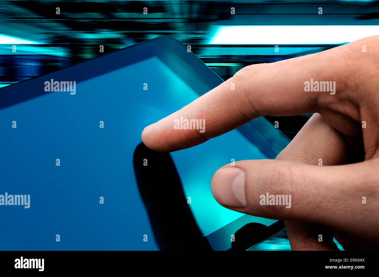 Finger touching digital screen hi-res stock photography and images - Alamy