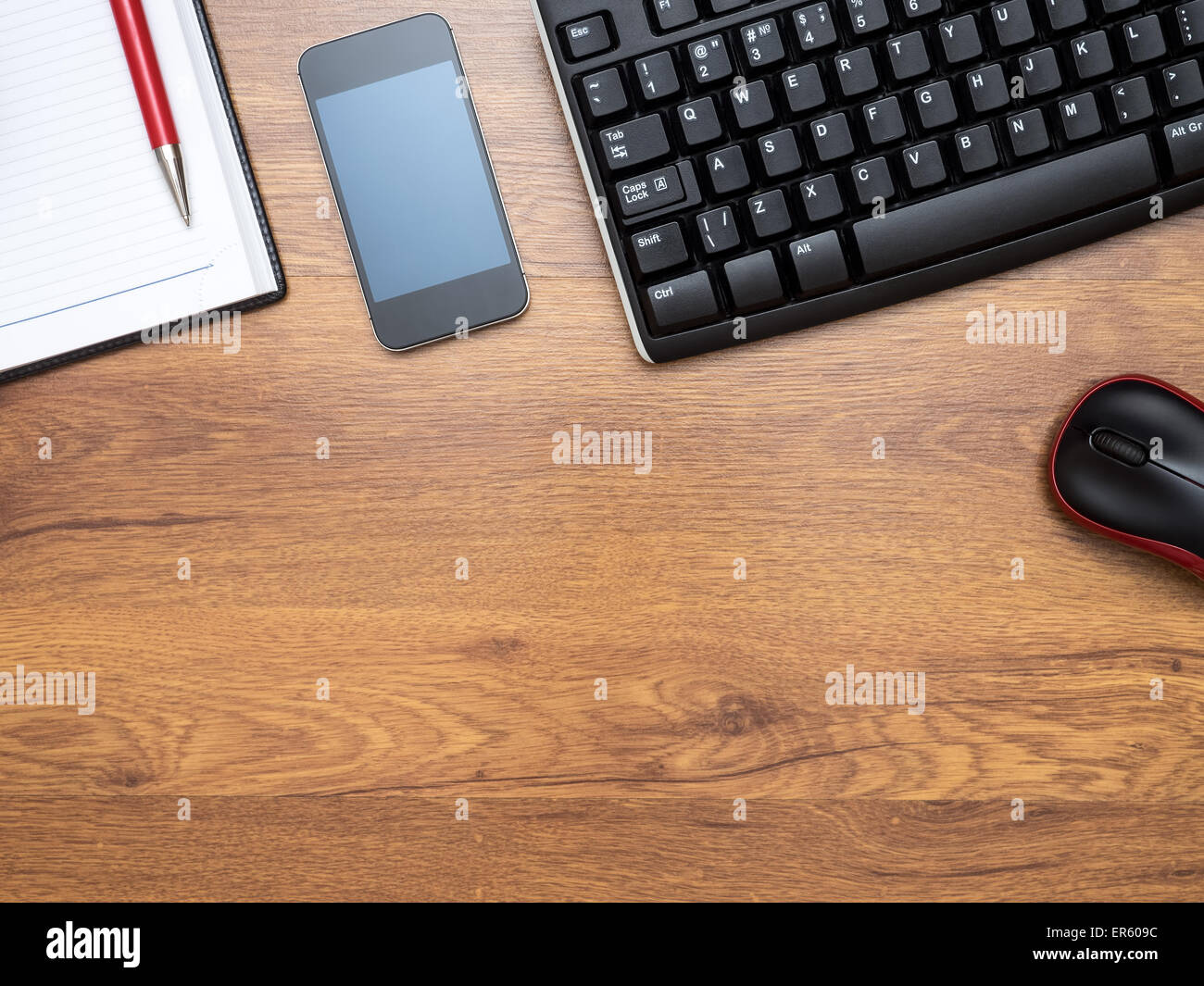 Workplace notepad keyboard mouse hi-res stock photography and images ...