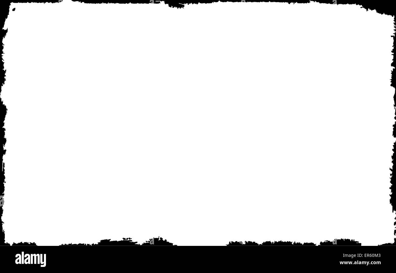 A black grunge border over a white background Stock Photo - Alamy