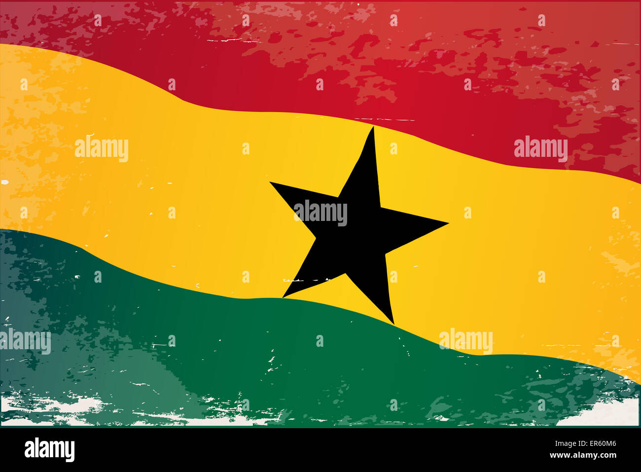 The flag of the African country of Ghana Stock Photo - Alamy