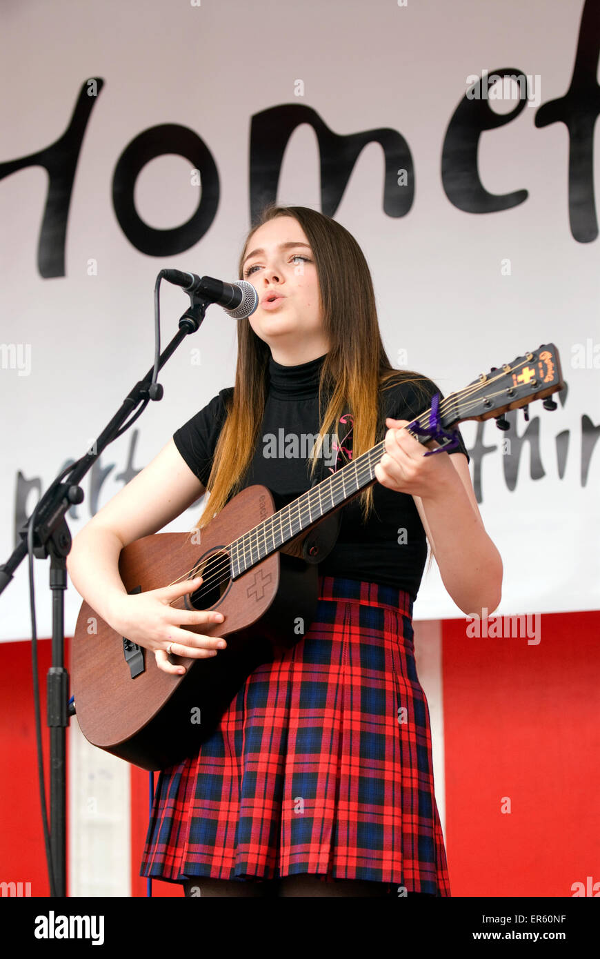 Girl Singing On Stage