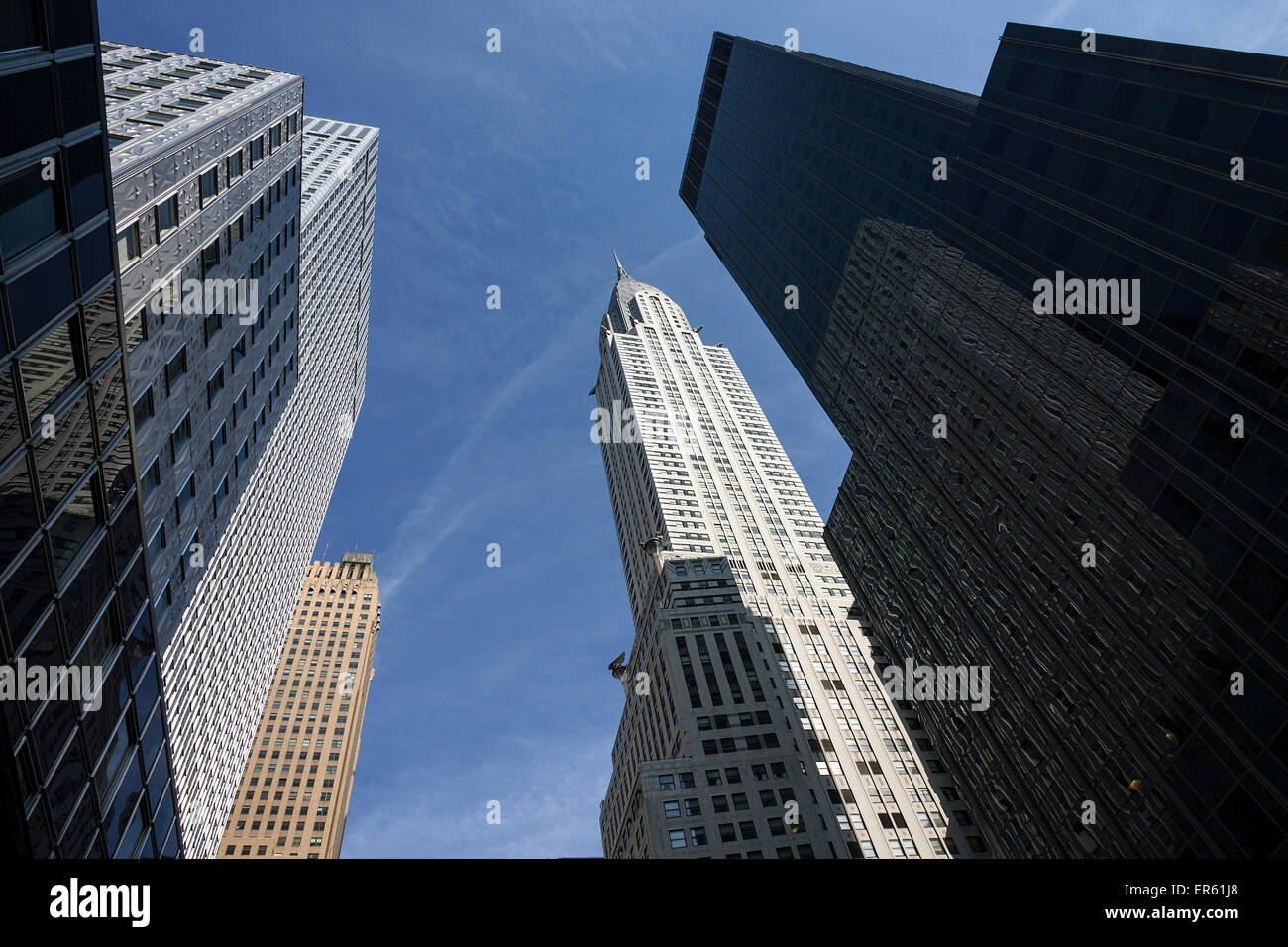 High-rise buildings, skyscrapers, the Chrysler Building in the middle ...