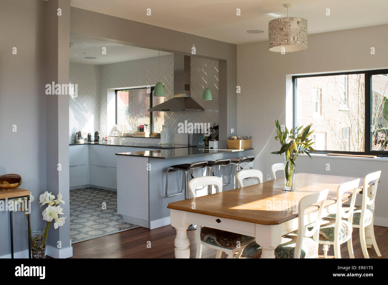 Interior view dining area and kitchen Upside down house Balcombe United ...