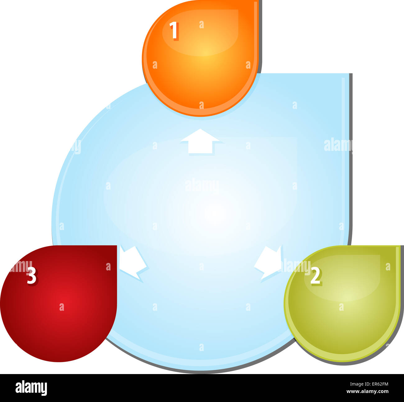 blank business strategy concept diagram illustration outward direction ...