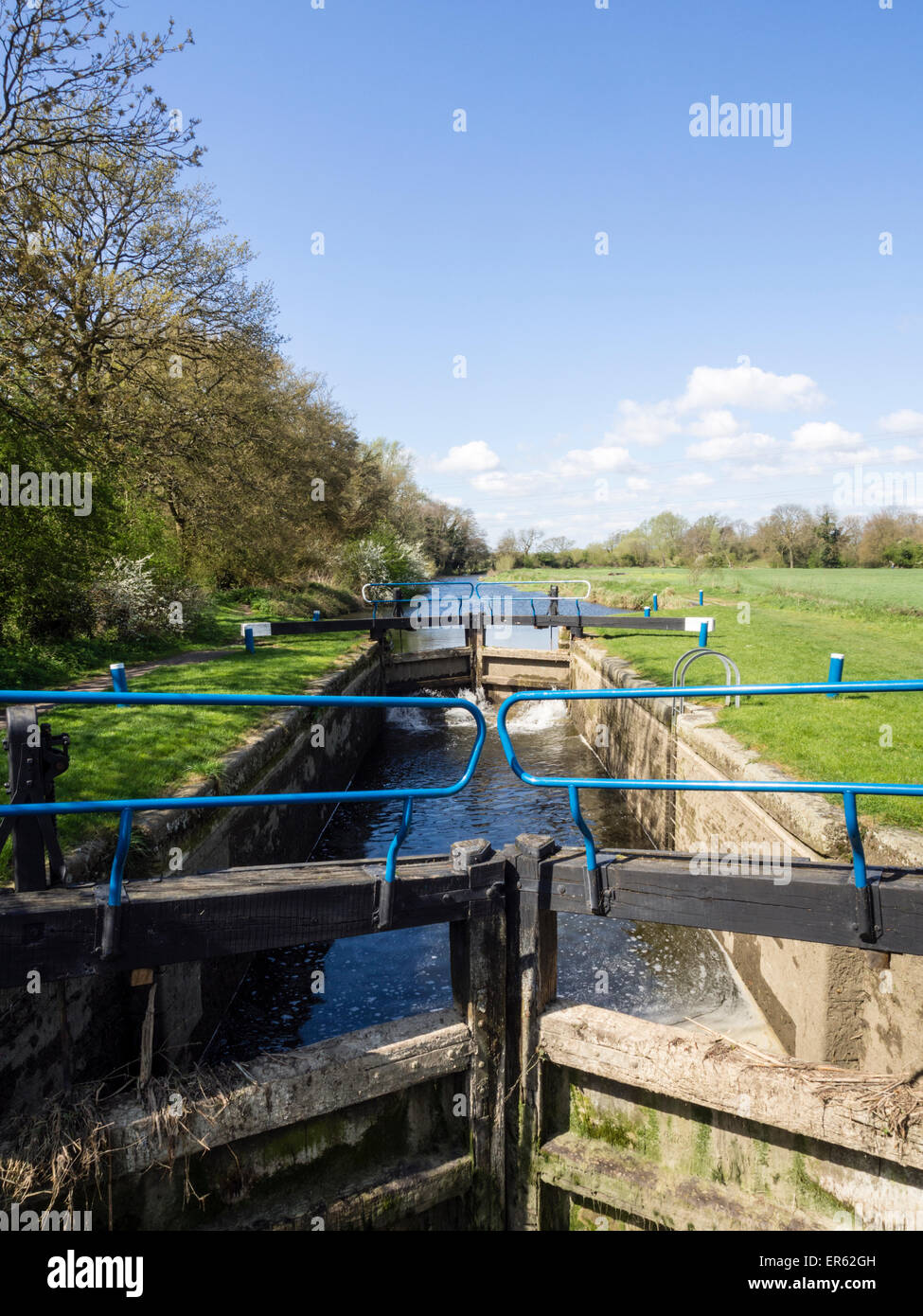 Beeleigh Lock on the River Chelmer and Blackwater Navigation in Essex ...