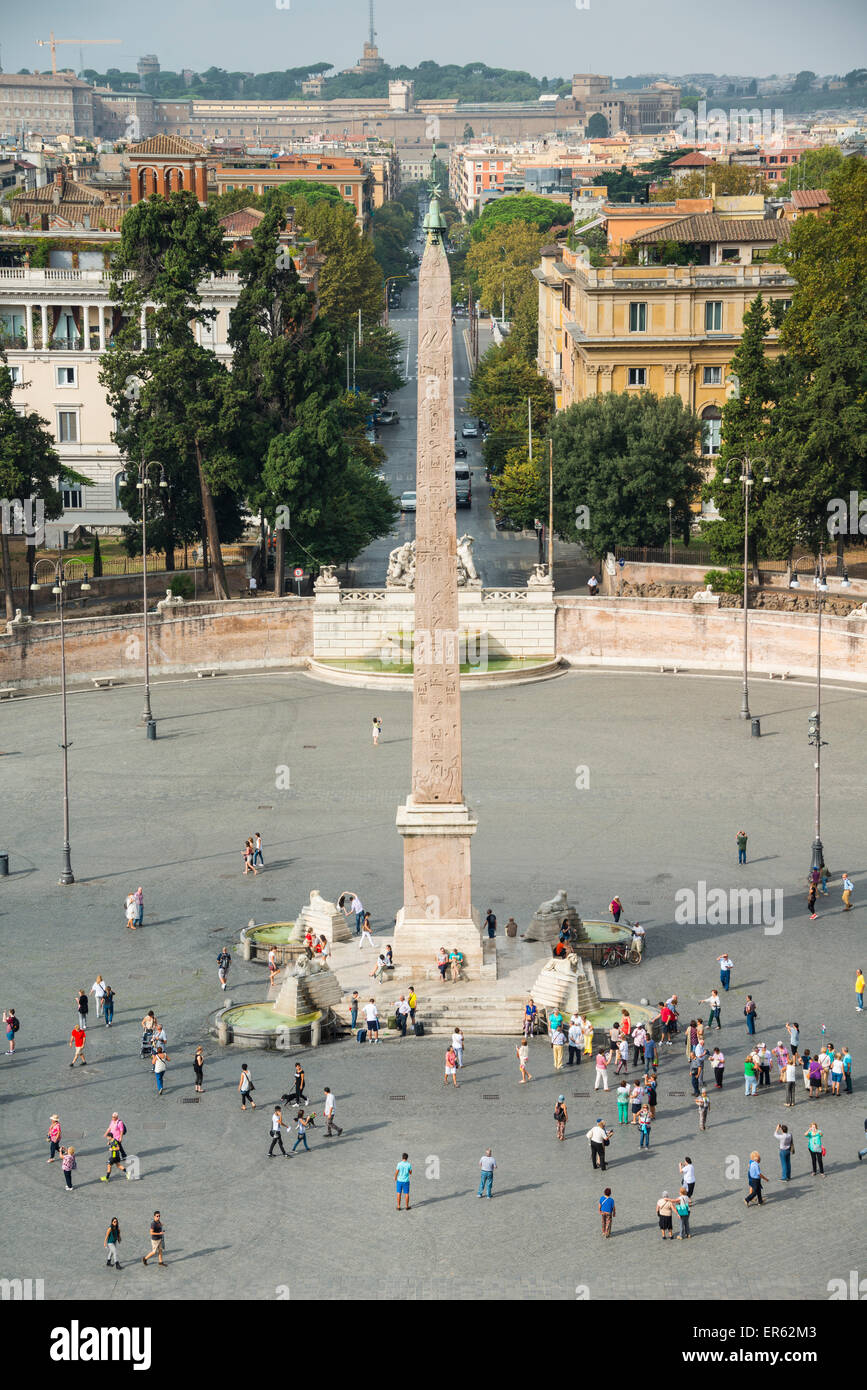 Piazza del Popolo, Egyptian Obelisk, Obelisco Flaminio, Rome, Lazio ...