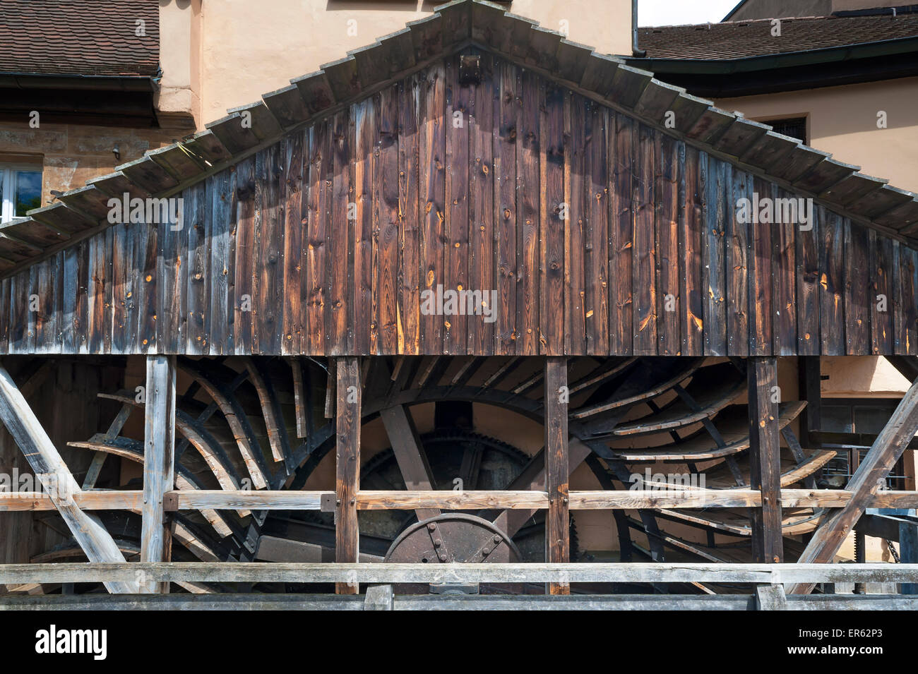 Waterwheel of a former hammer mill, ca. 1900, today Museum of Industry ...