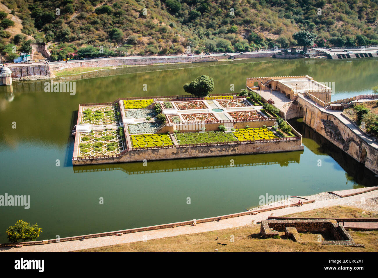 Gardens in the water, Amber Fort, Jaipur, Rajasthan, India Stock Photo ...
