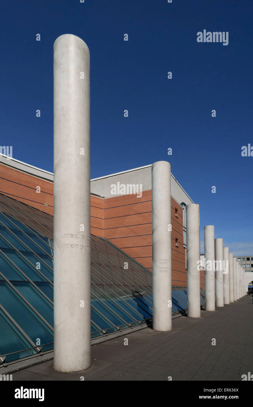 Columns in the Straße der Menschenrechte, Street of Human Rights ...