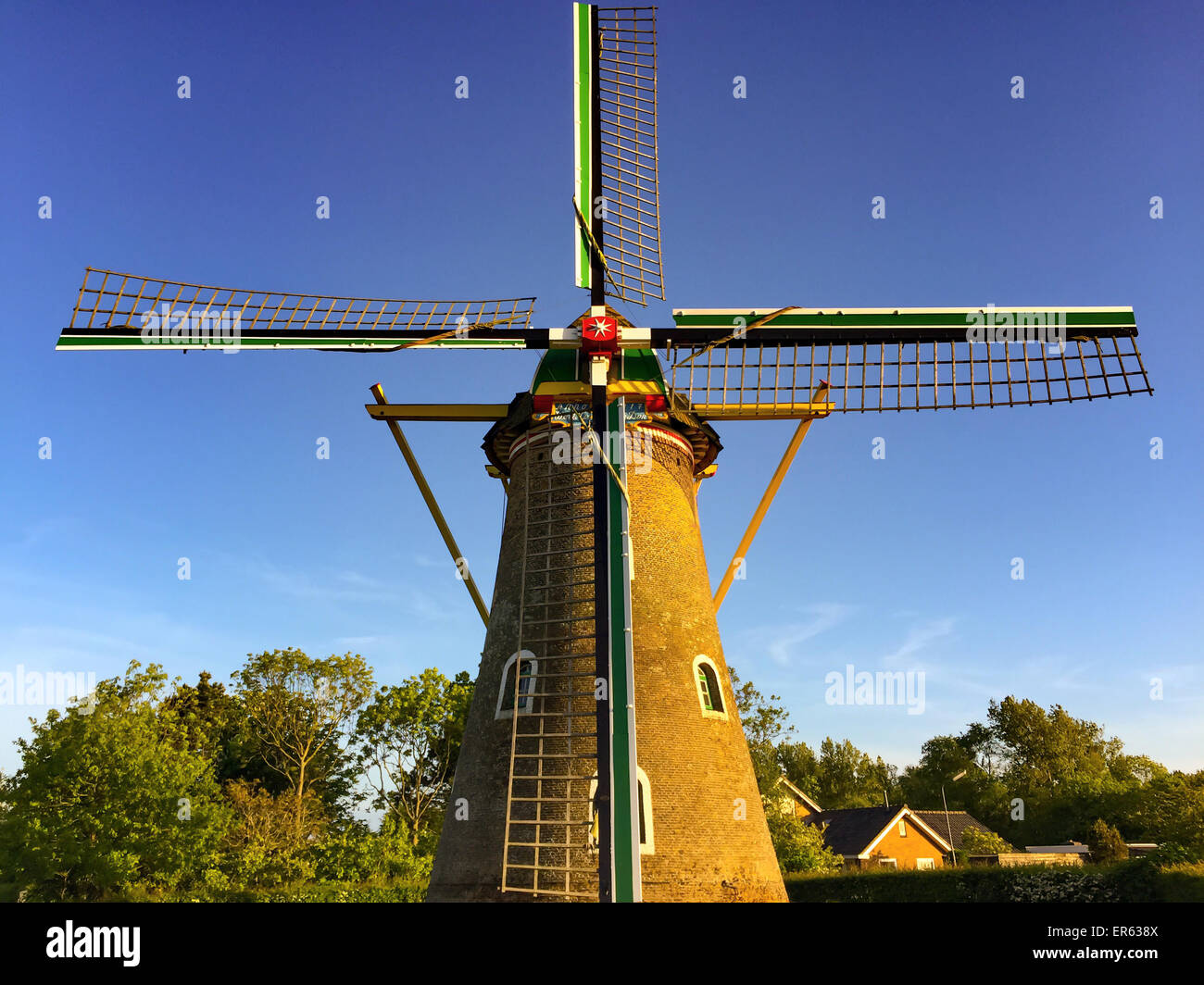 Traditional dutch windmill Stock Photo - Alamy