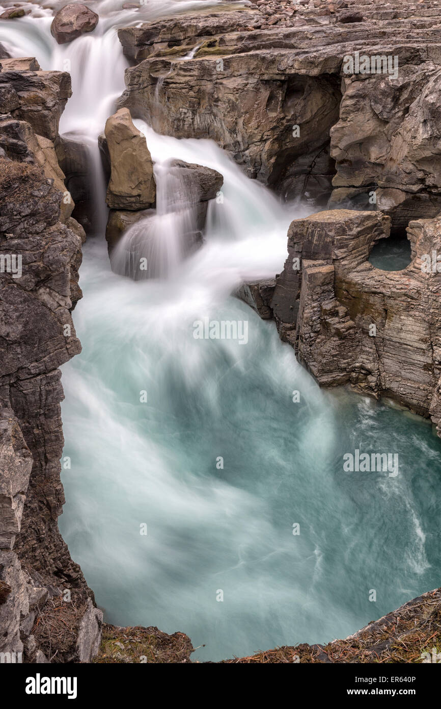 Sunwapta Falls - Jasper national park, Alberta, Canada Stock Photo - Alamy