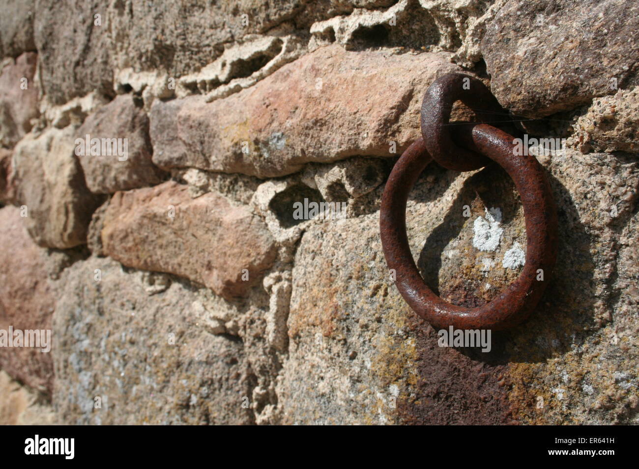 iron ring in wall. Normandy France Stock Photo - Alamy