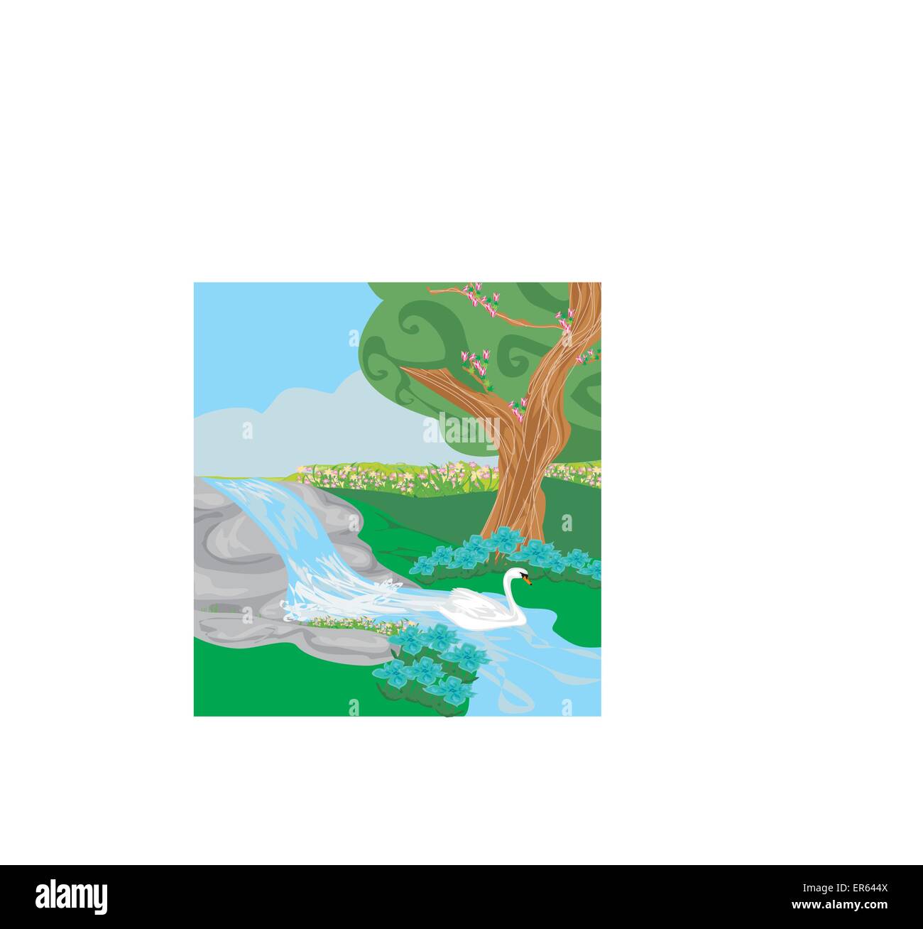 Landscape waterfall in tropical Cut Out Stock Images & Pictures - Alamy