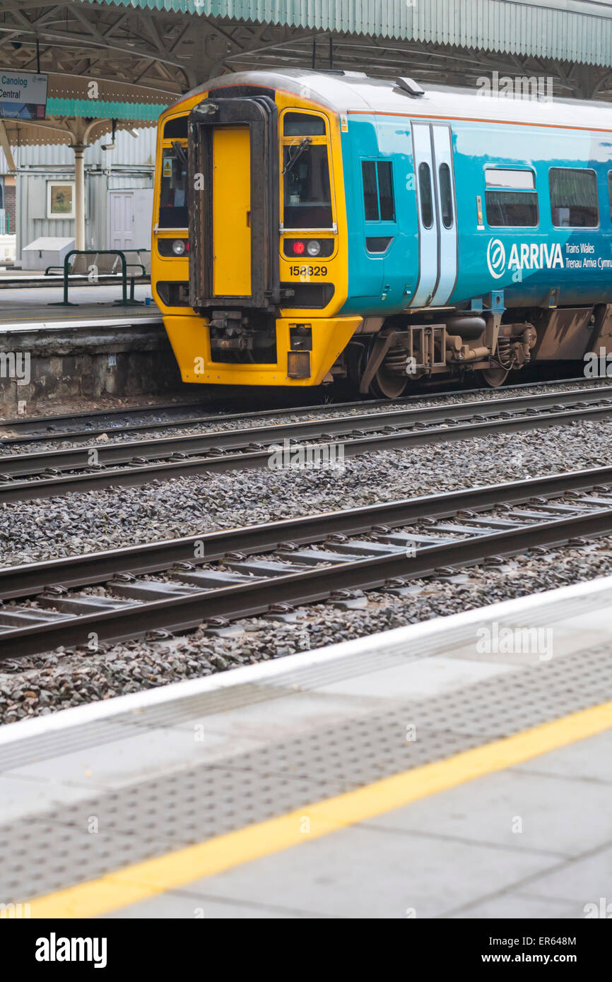 Arriva Trains Wales train stopped at Cardiff Central Station, Wales UK ...
