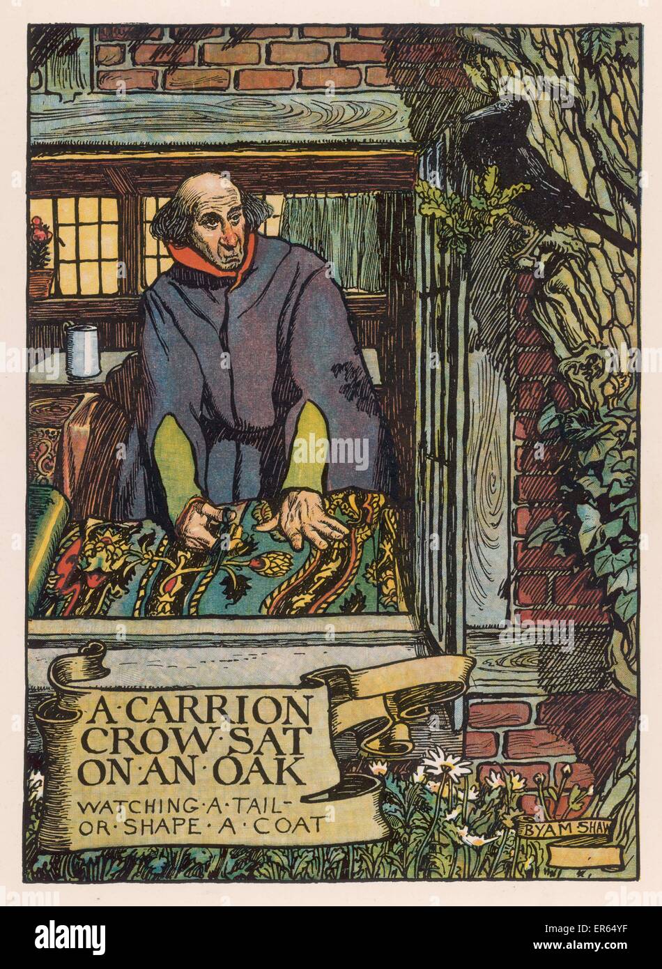 CARRION CROW ON AN OAK Stock Photo - Alamy