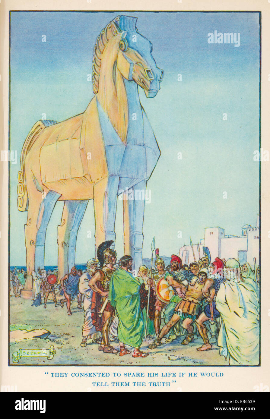 After the death of Hector the Greeks made a huge wooden horse. The ...