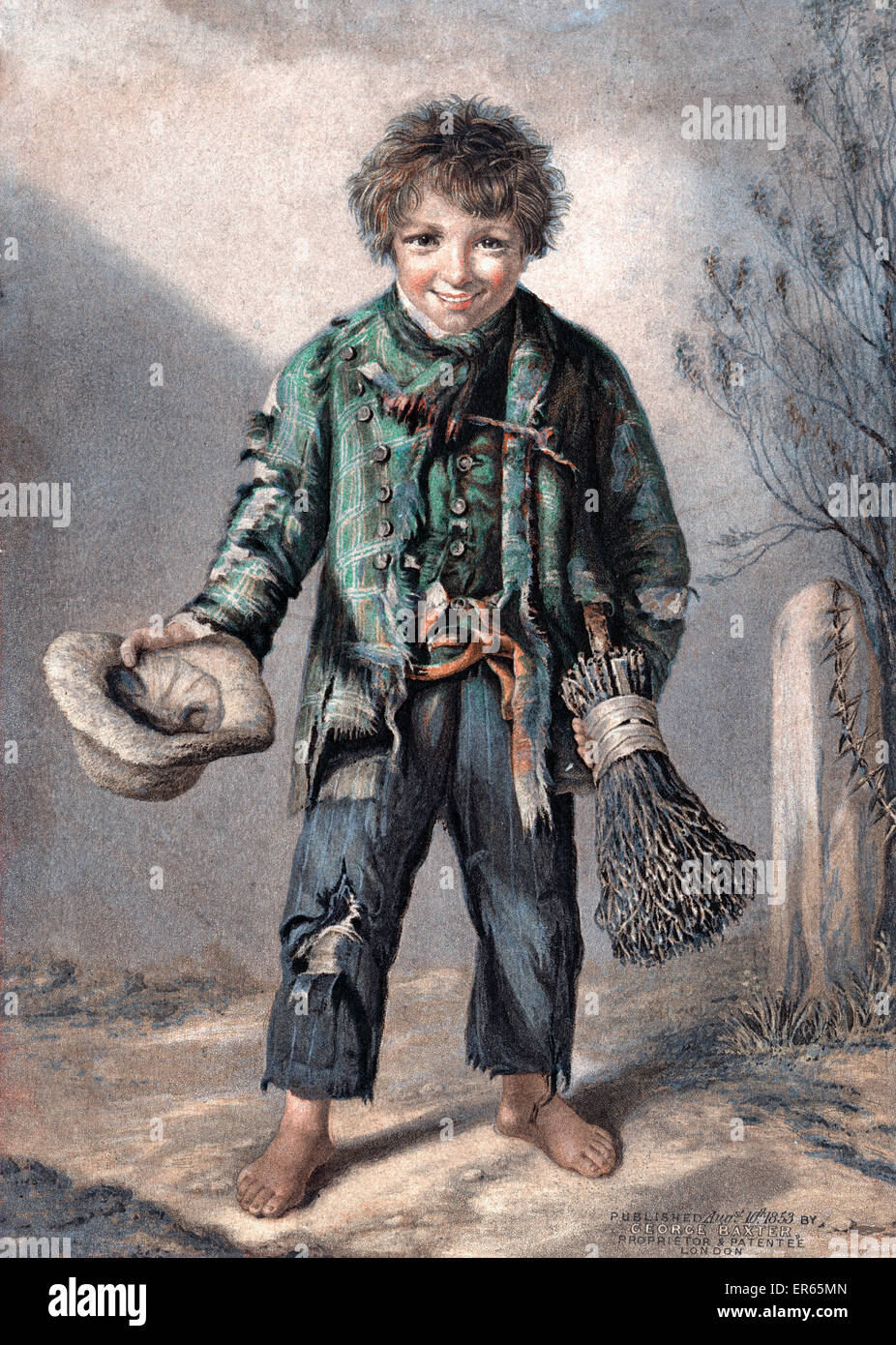 Mid-Victorian sweep doffing his cap Stock Photo - Alamy