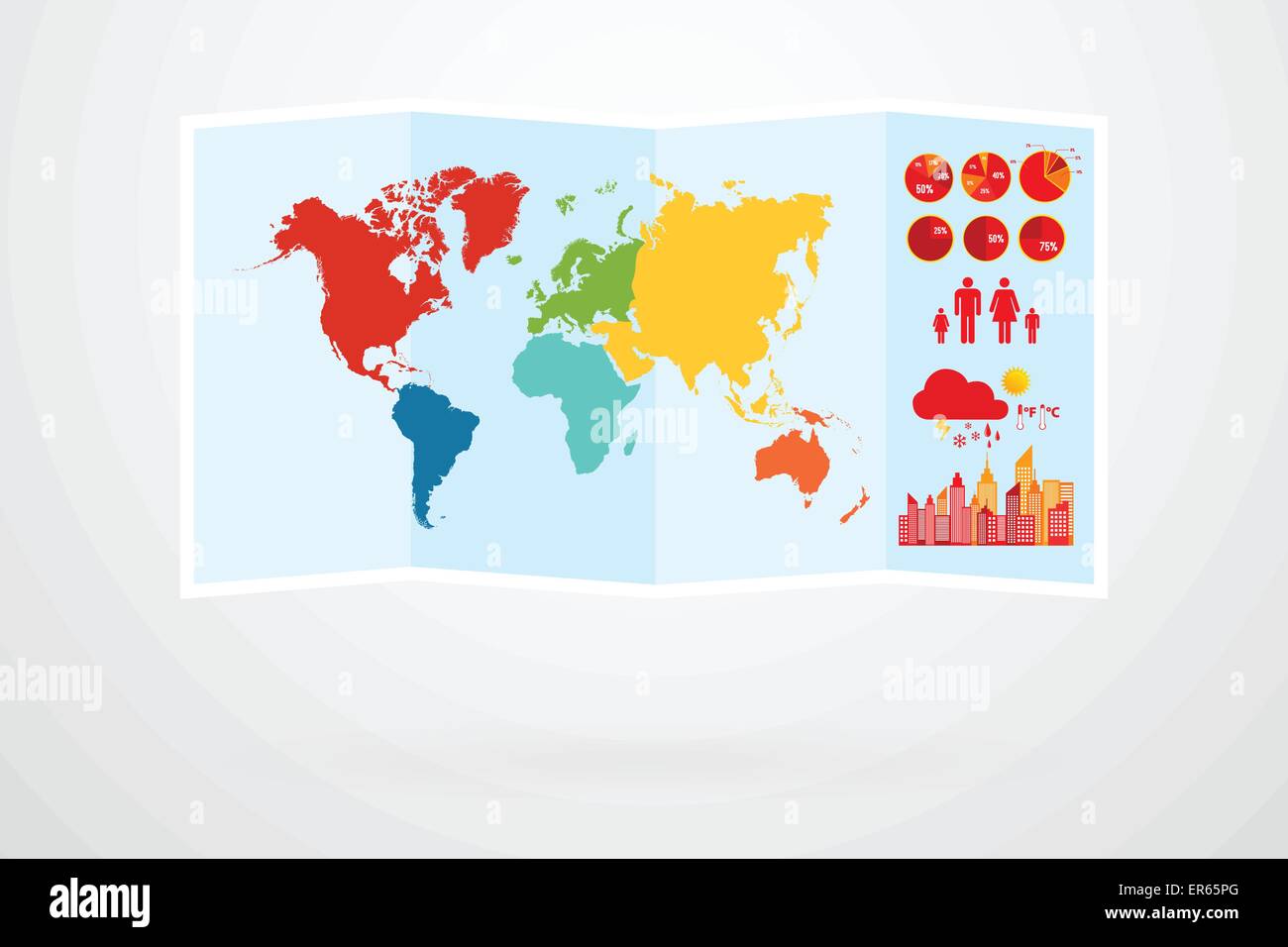 World Map Vector Infographic Stock Vector Image & Art - Alamy