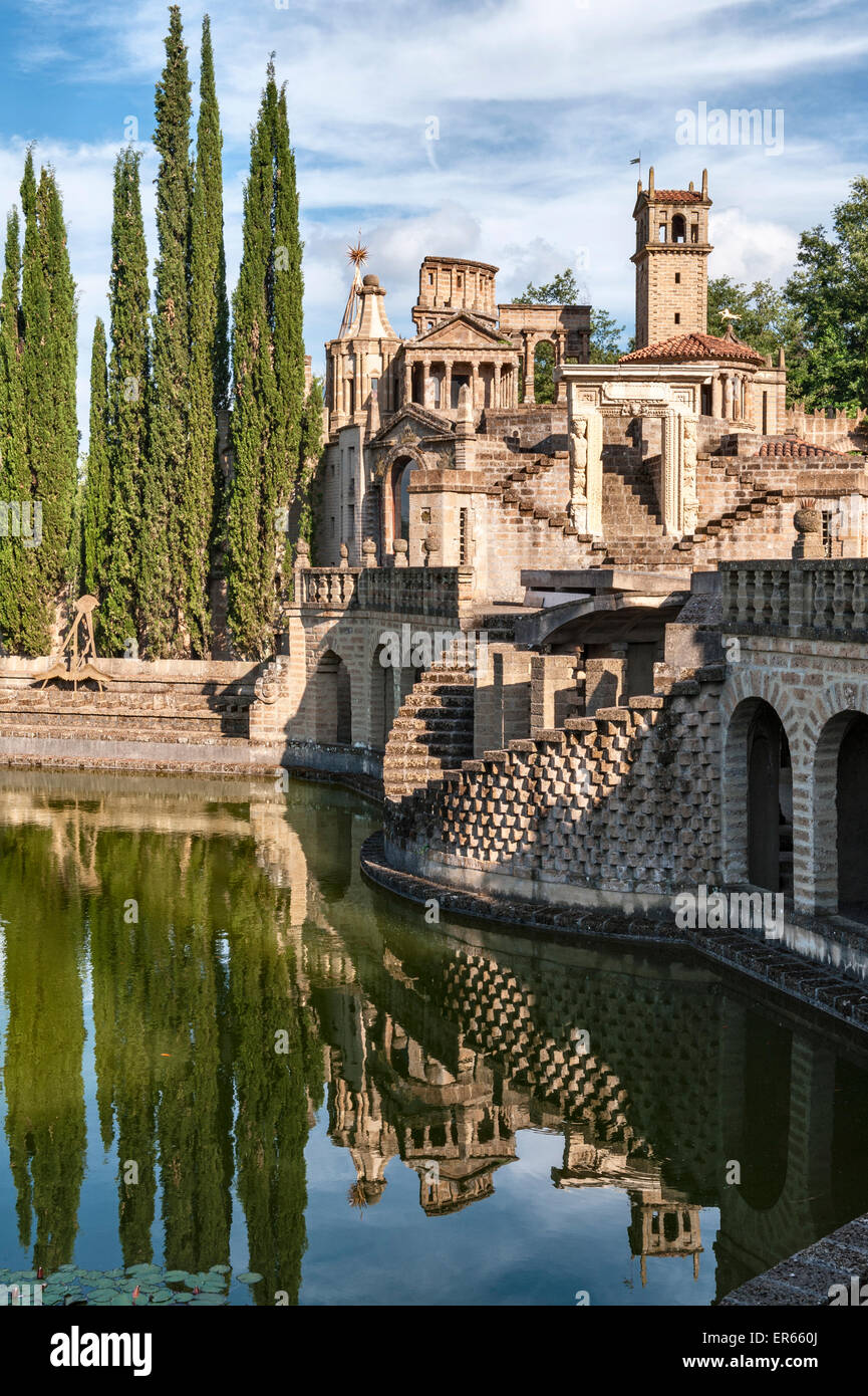 The eccentric architectural folly garden of La Scarzuola, Umbria Stock ...