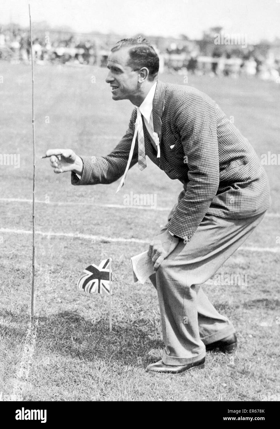 West Bromwich Albion footballer Tommy Glidden acting as a judge in a ...