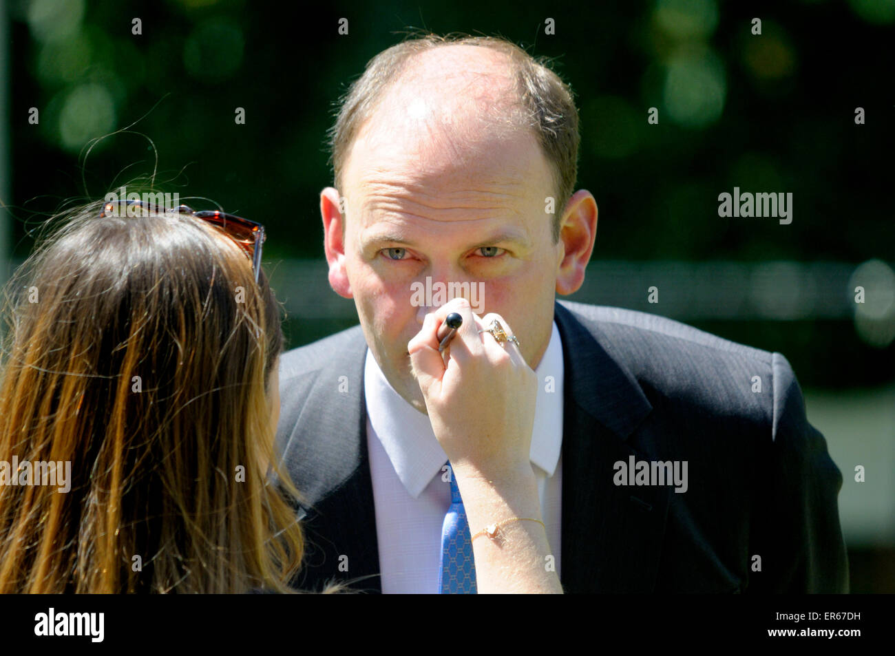 Douglas Carswell MP (UKIP) getting make-up before being interviewed on ...