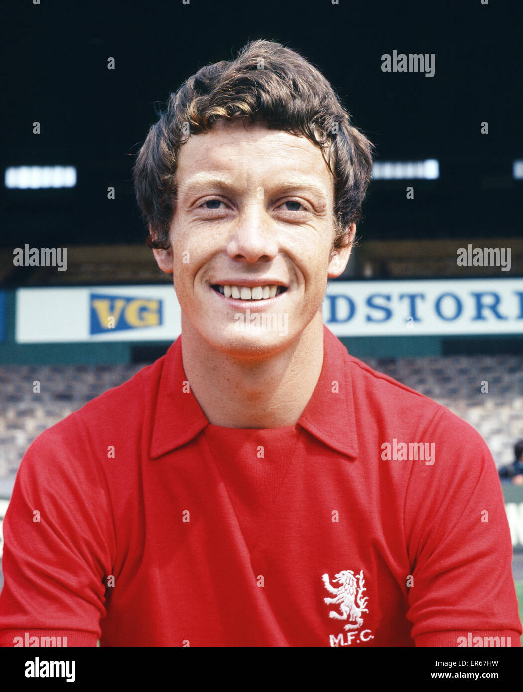 Middlesbrough footballer Willie Maddren. July 1971 Stock Photo - Alamy