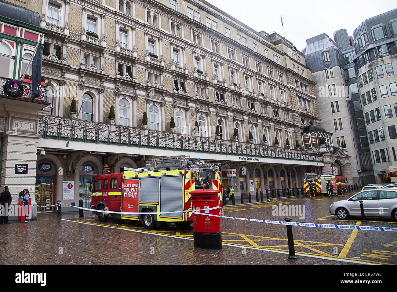 The London Fire Brigade are called to Charing Cross station after a ...