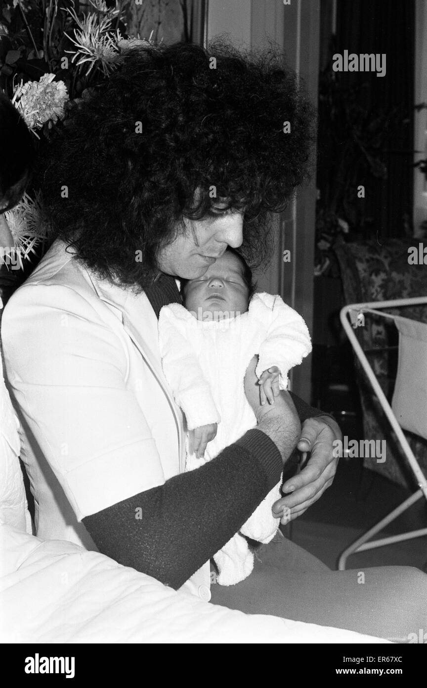 Marc Bolan with girlfriend Gloria Jones and their baby son, Rolan Bolan ...