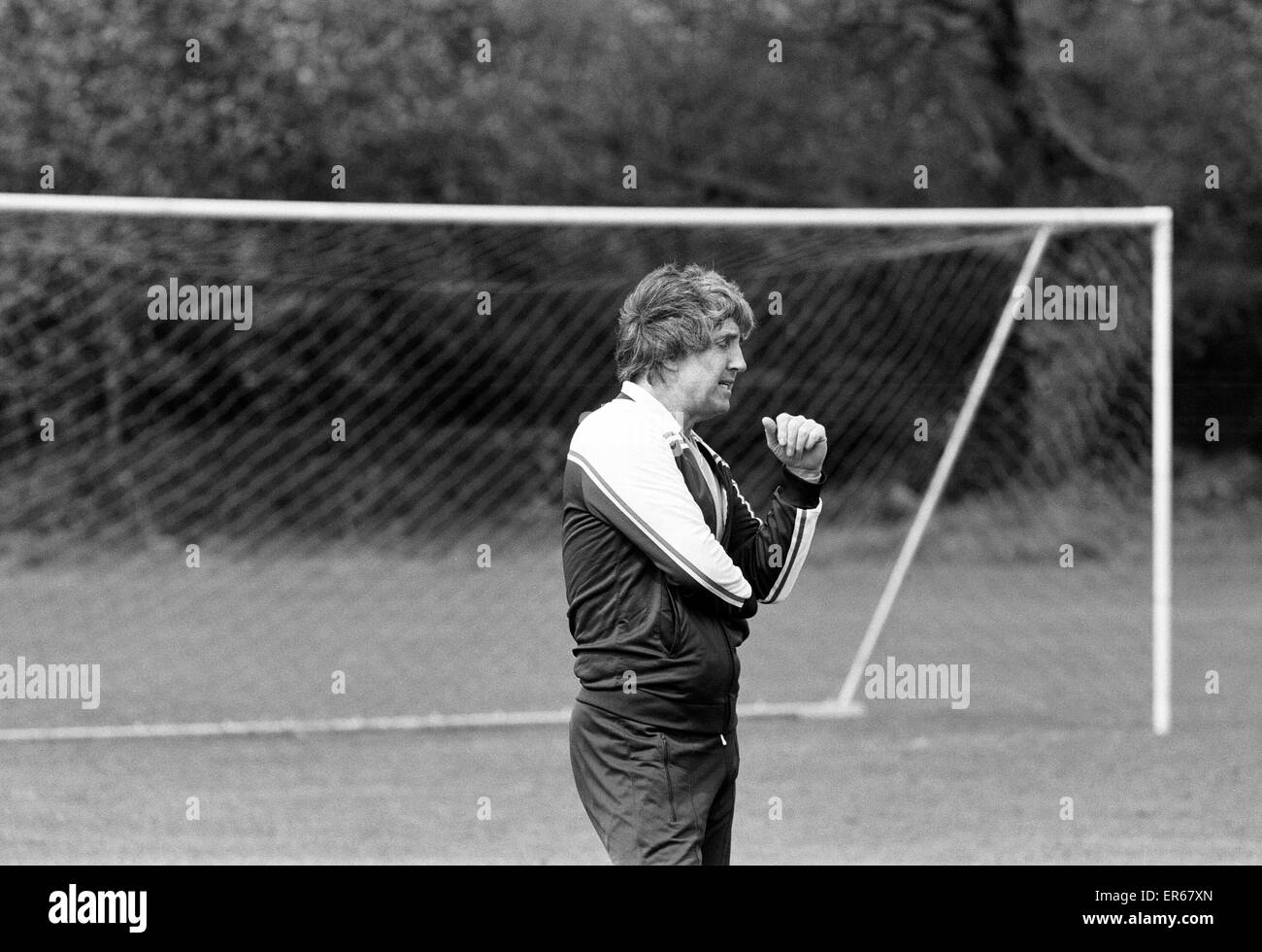 John Bond, Manchester City Football Manager, conducts training session ...